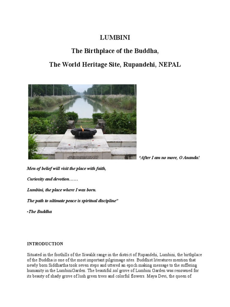 Lumbini | PDF | Gautama Buddha | Monastery
