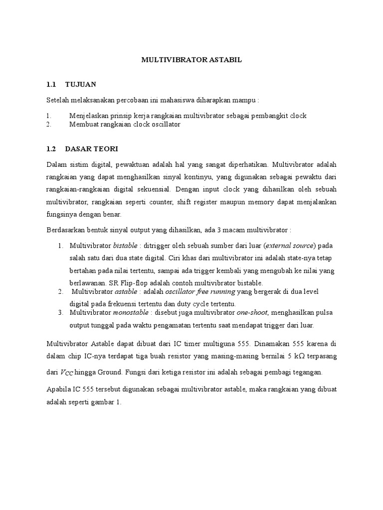 Multi Vibrator | PDF