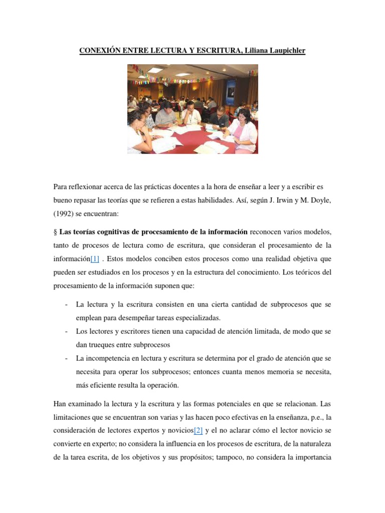 Teorías sobre Lectura y Escritura | PDF | Lectura (proceso) | Aprendizaje