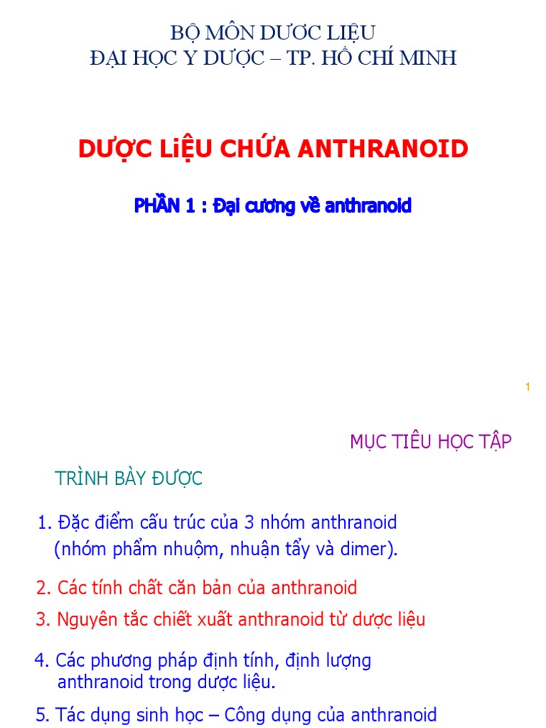 Dai Cuong Anthranoid | PDF