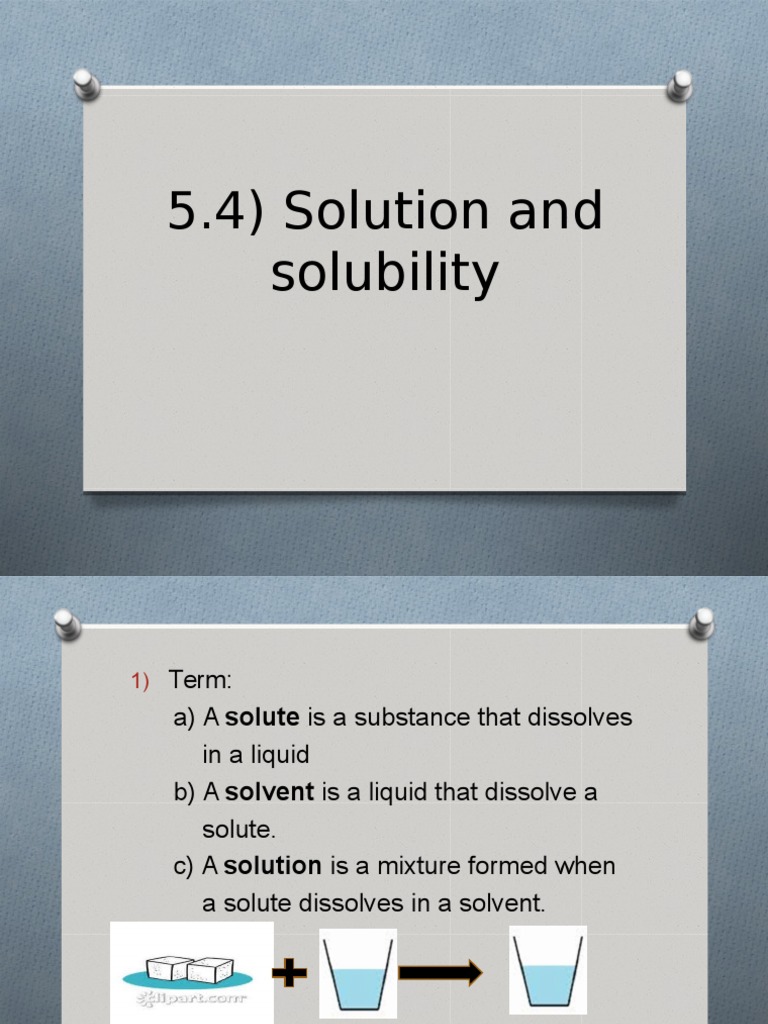 5.4) Solution and Solubility | PDF