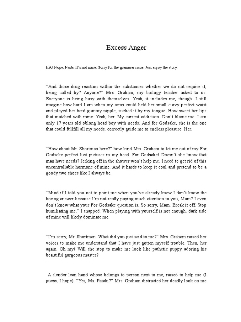 Excess Anger | PDF | Orgasm