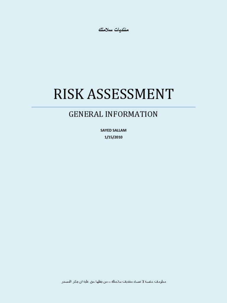 Risk Assessment | PDF | Risk Assessment | Risk