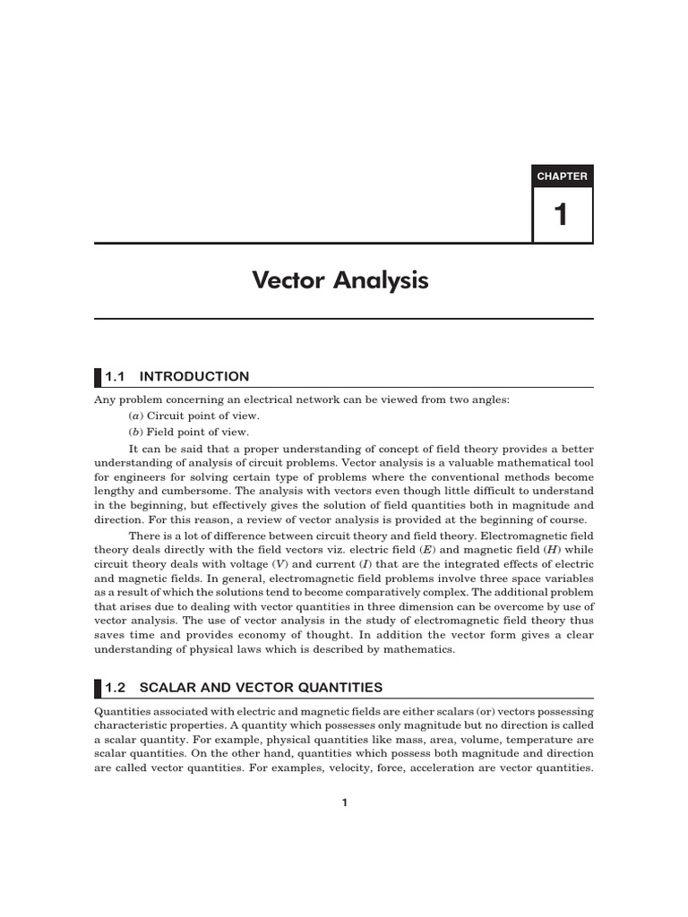 1-Vector Analysis PDF | PDF