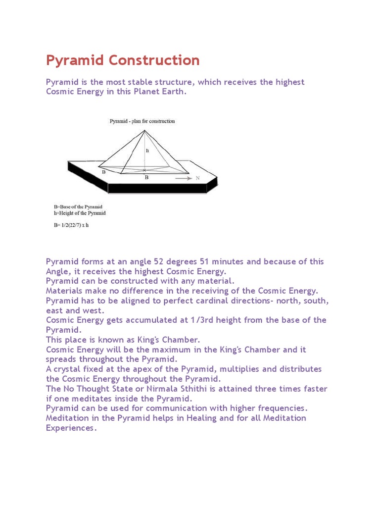 Pyramid Construction | PDF | Pyramid | Metre