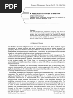 Wernerfelt-1984-A Resource-Basead View of The Firm PDF | PDF