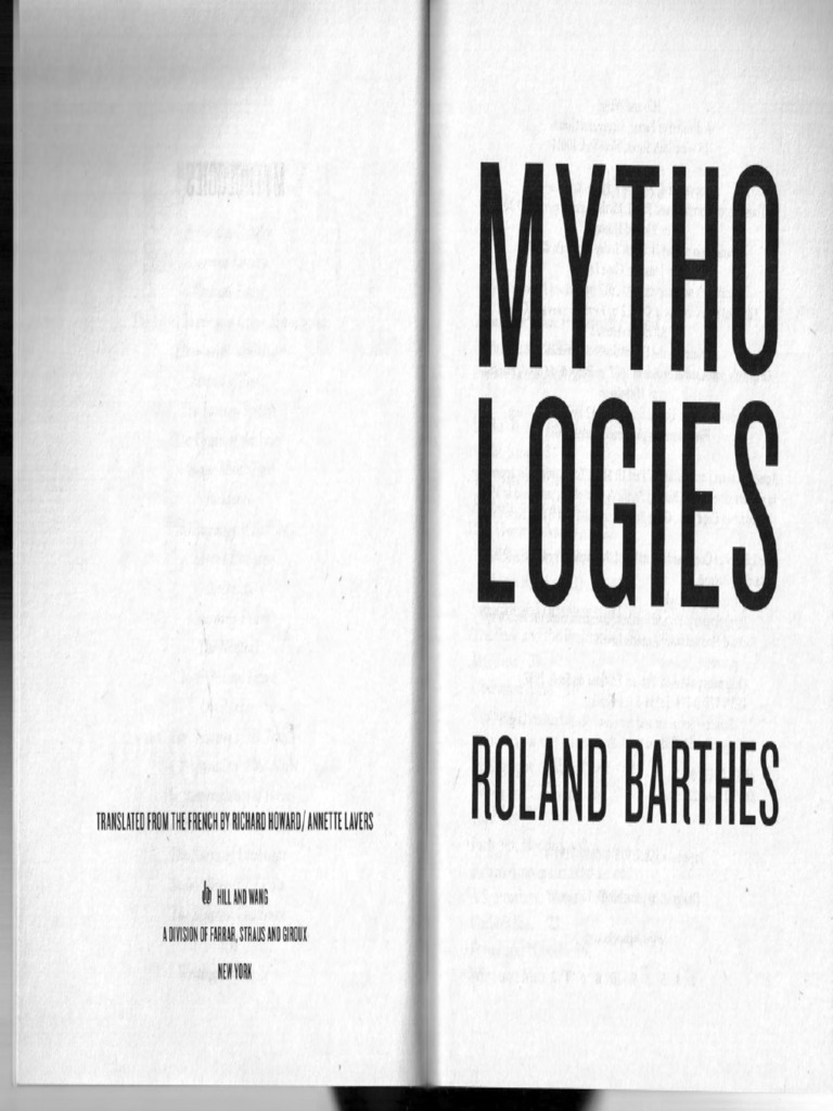 Roland Barthes - Myth Today (Selections) | PDF