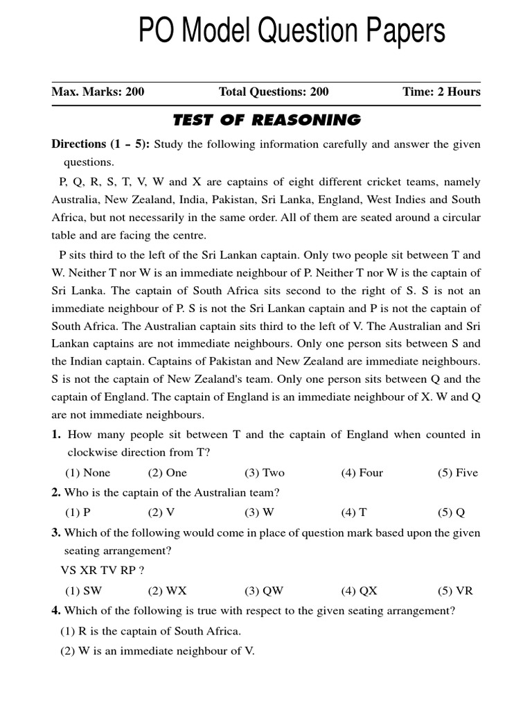 PO Model Paper 1 | PDF