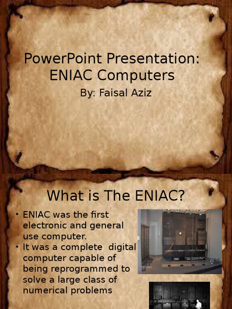 Eniac Computers | PDF | Areas Of Computer Science | Manufactured Goods