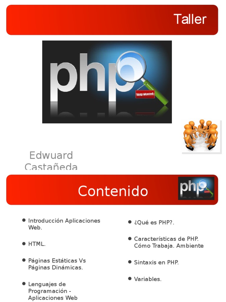 Taller de PHP | PDF | Aplicación web | Servidor web