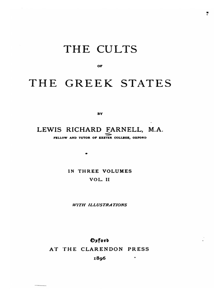 The Cults of The Greek States 2 | PDF