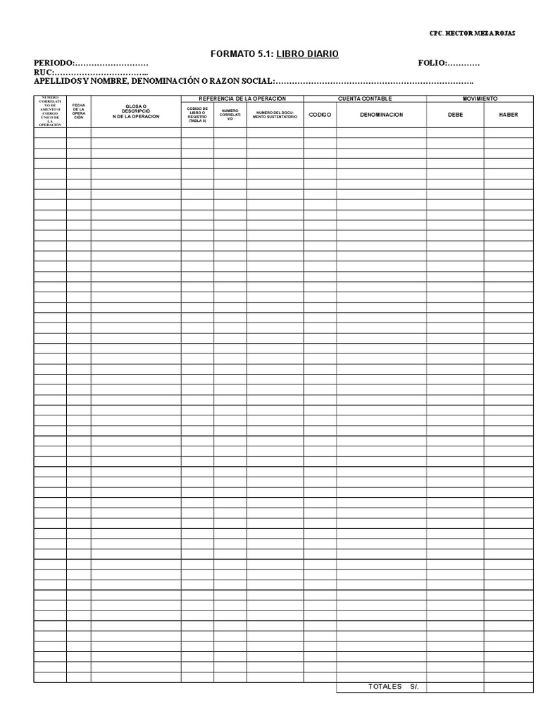 Formatos Contables | PDF