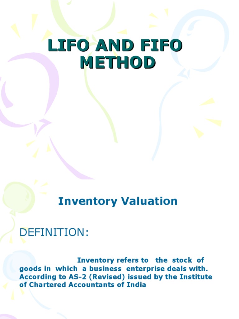 Lifo and Fifo Method | PDF | Inventory | Accounting