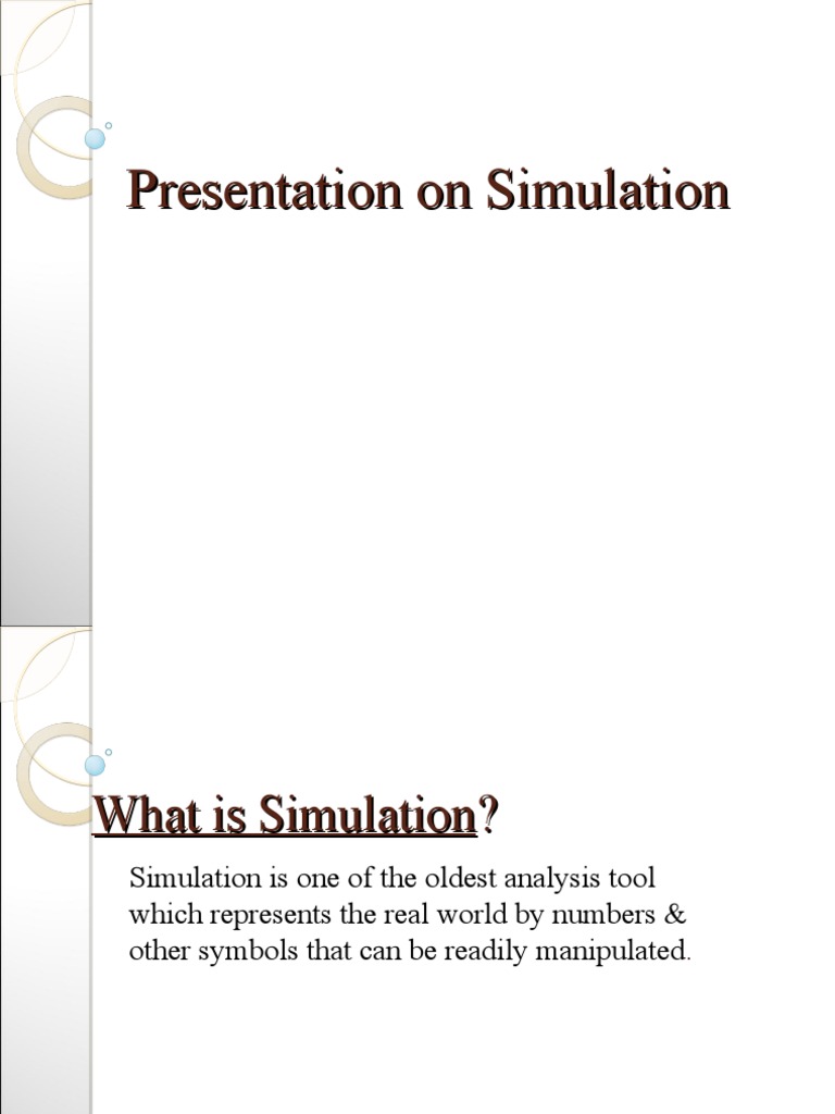 Presentation On Simulation | PDF | Business