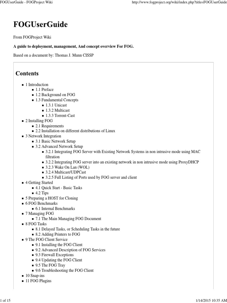 Complete Guide to Deploying and Managing FOG Imaging Solution | PDF ...