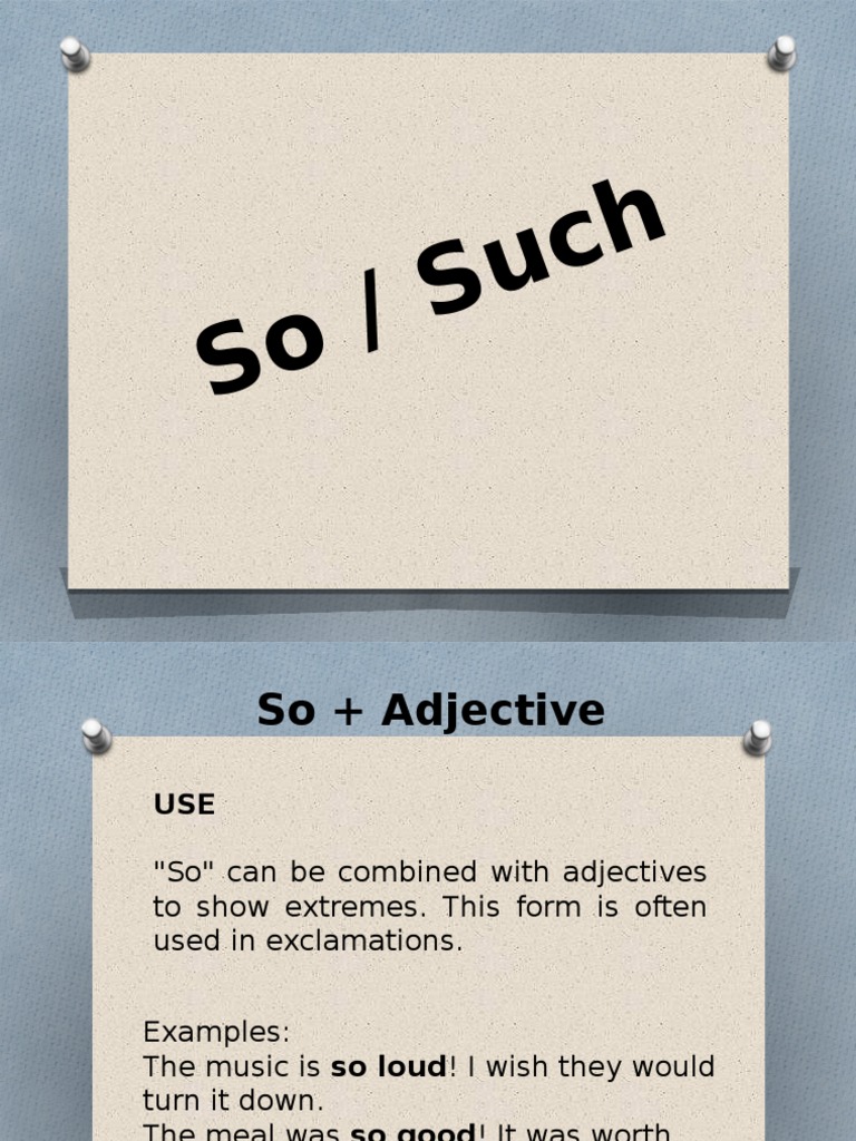 So and Such | PDF | Adjective | Adverb