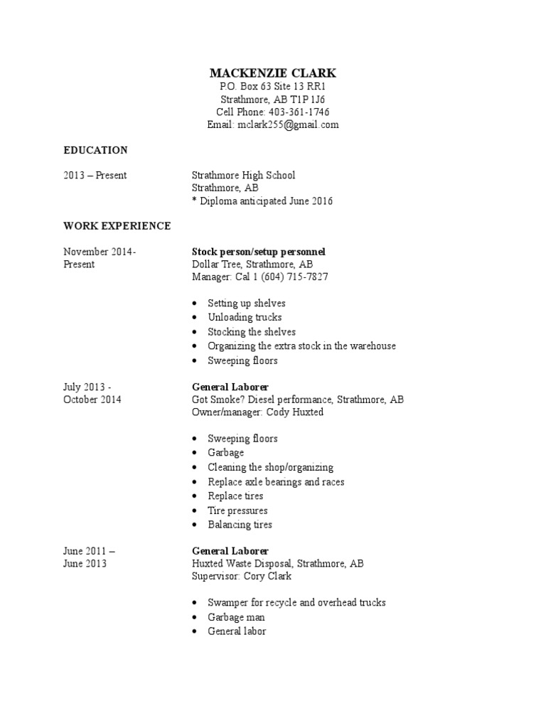 Student Resume Template | PDF