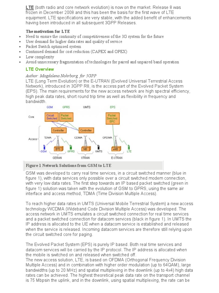Lte - Lte-A | PDF | High Speed Packet Access | Lte (Telecommunication)