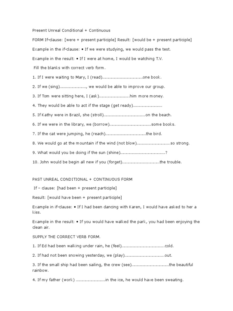 Present Unreal Conditional | Download Free PDF | Morphology | Onomastics