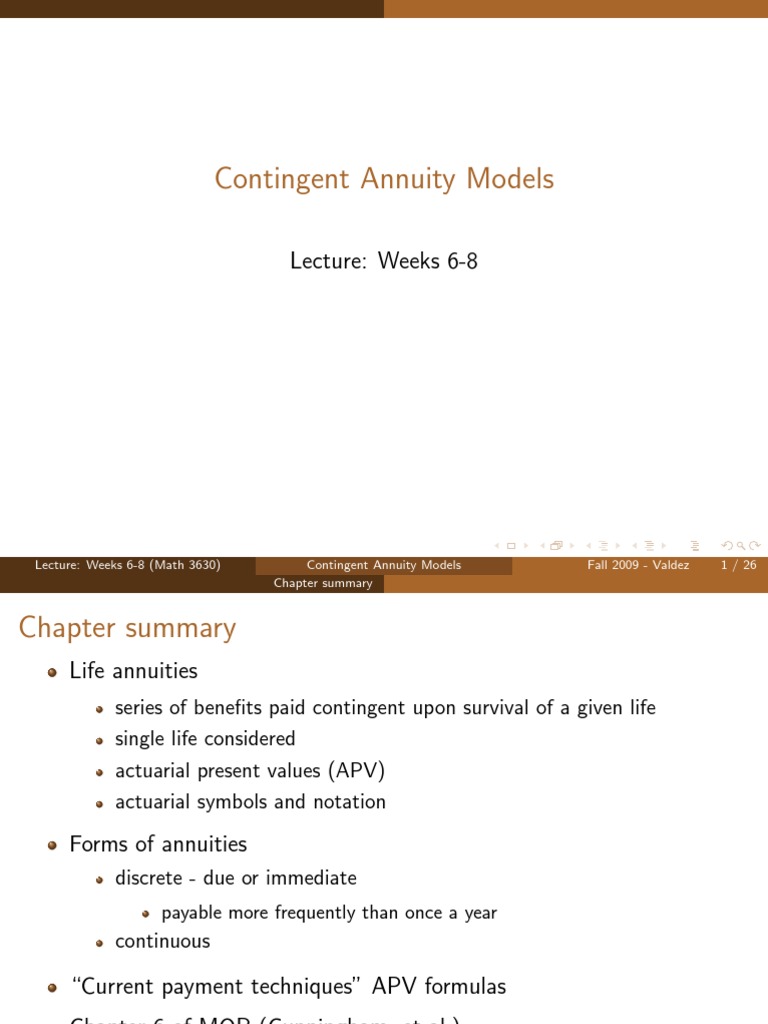 Annuity Formulas | PDF | Present Value | Applied Mathematics