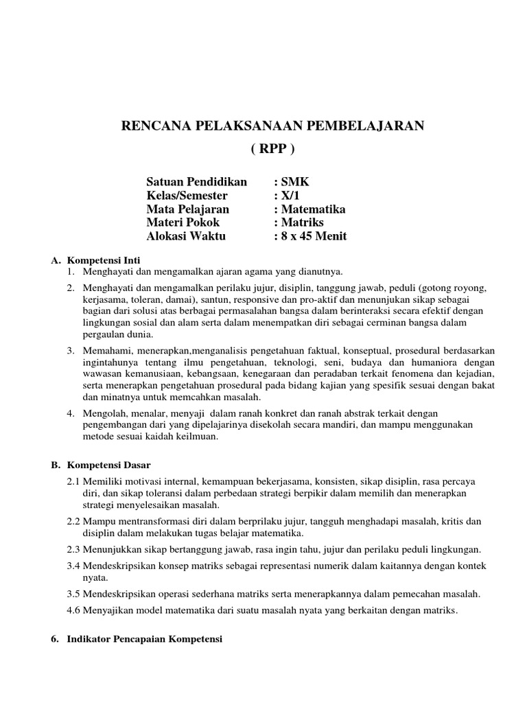 Contoh RPP K-13 | PDF