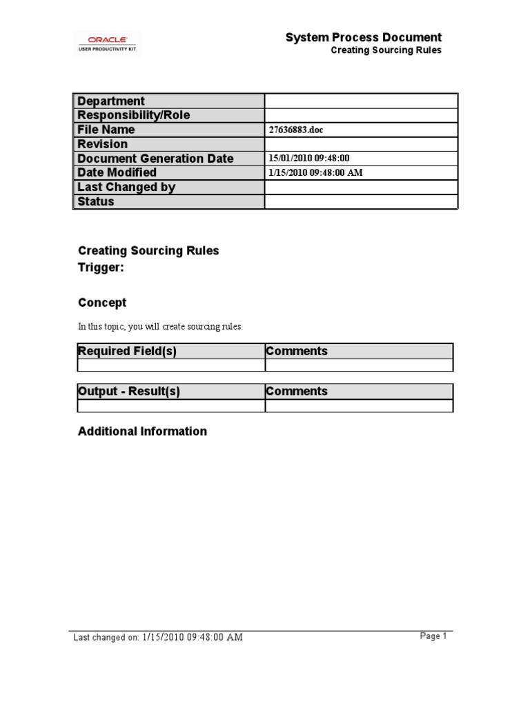Creating Sourcing Rules - SPD | PDF | Document | Information Science