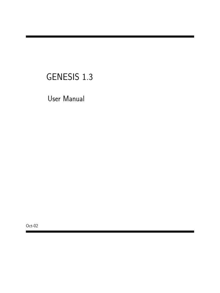 Genesis Manual | PDF | Command Line Interface | Library (Computing)