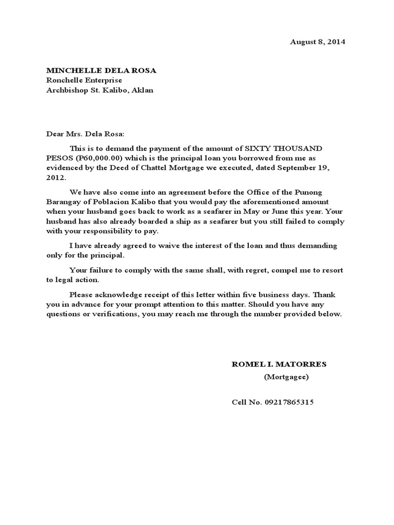 Demand Letter