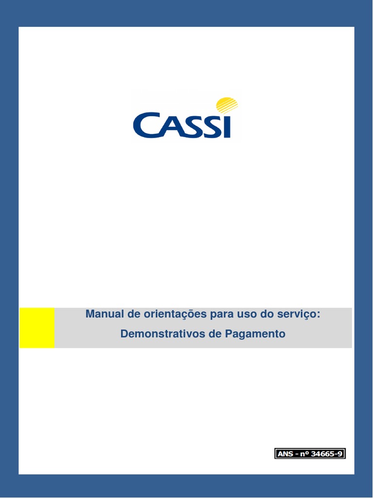 Manual de Demonstrativos CASSI | PDF | Arquivo de texto | Remédio