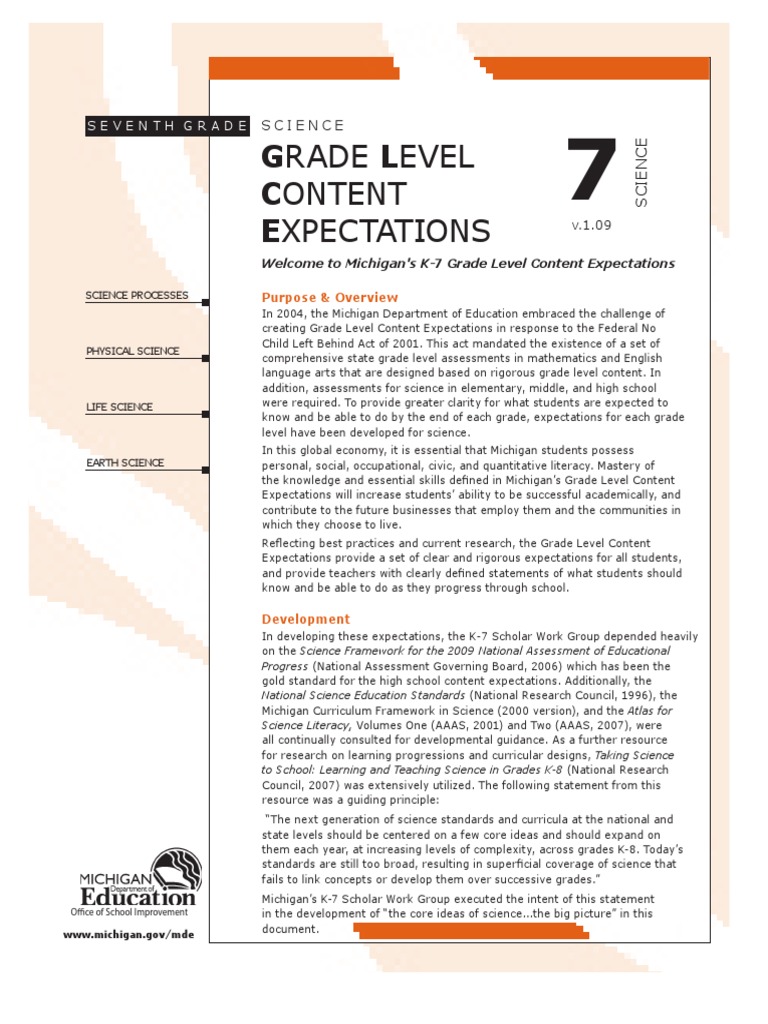 Science Curriculum 7th Grade Topics