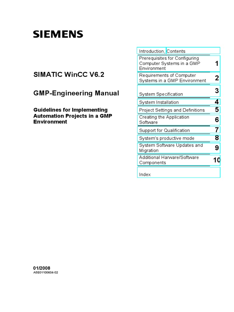 GMP Simatic Wincc v62 en | PDF | Verification And Validation ...
