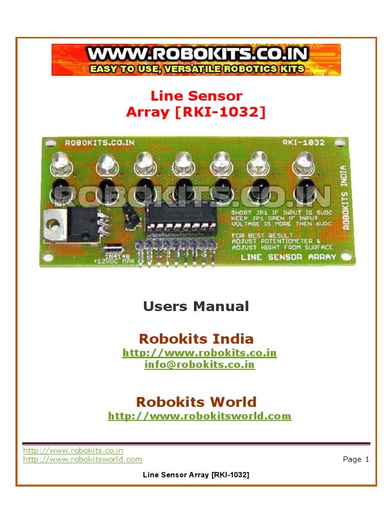 Line Sensor Array | PDF | Sensor | Microcontroller