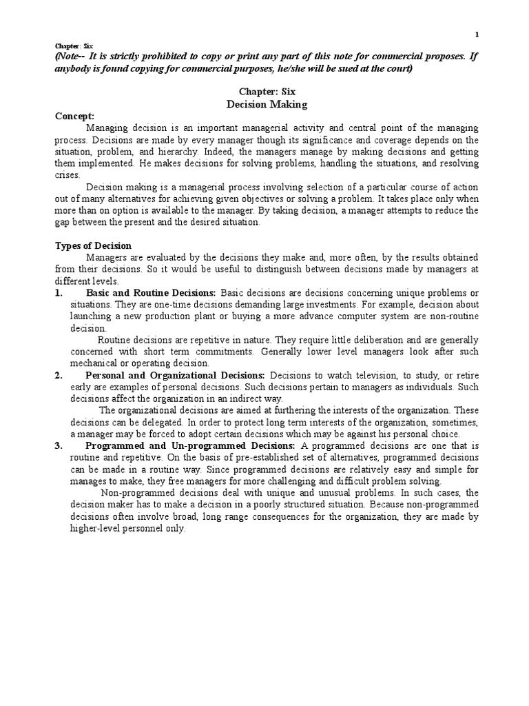 Decision Making | PDF | Decision Making | Group Decision Making