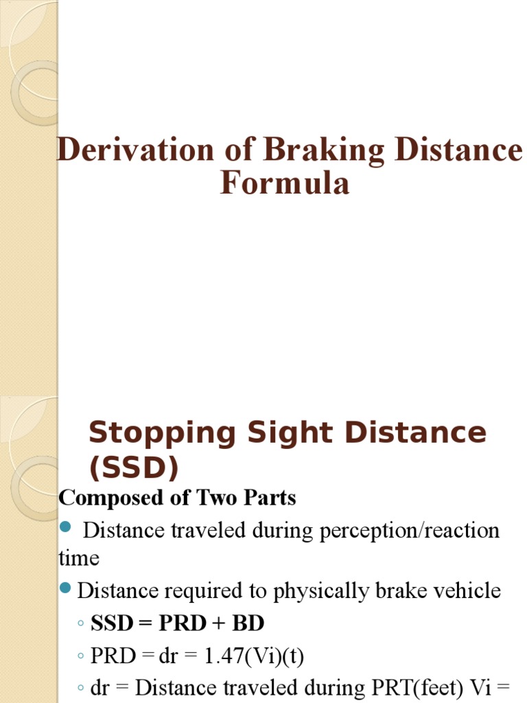Braking Distance Formula Explained | PDF