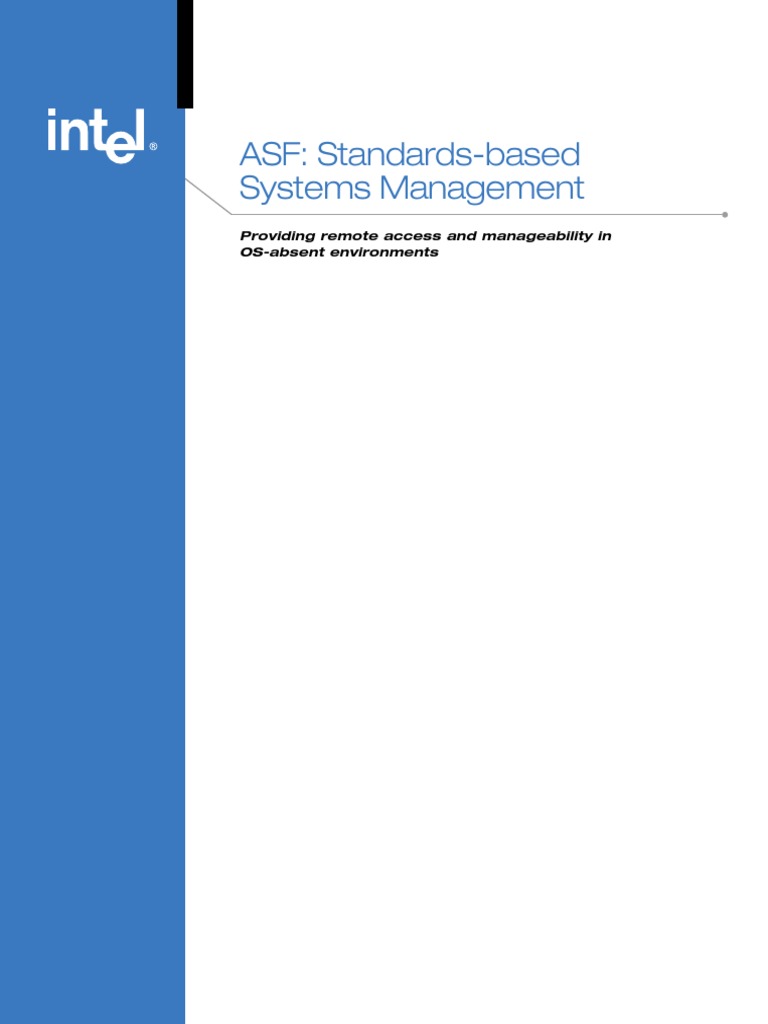 Asf Standards Based Systems Management Paper | PDF | Booting | Network ...