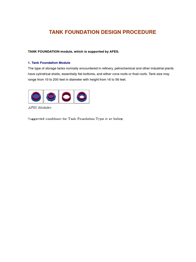 Tank Foundation Design Guidelines | PDF | Button (Computing) | Dialog Box