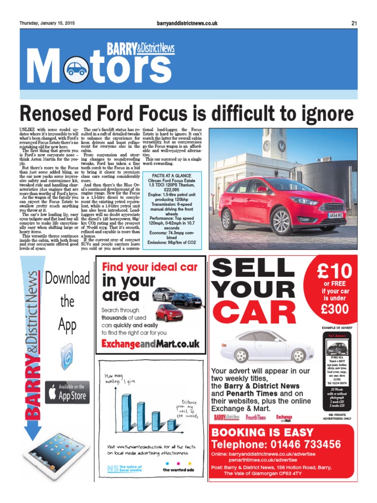 Ford Focus Estate Review & Local Car Ads | PDF | Advertising | Newspapers