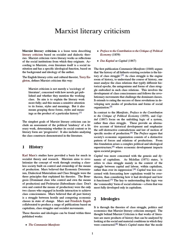 Marxist Literary Criticism | PDF | Communism | Identity Politics