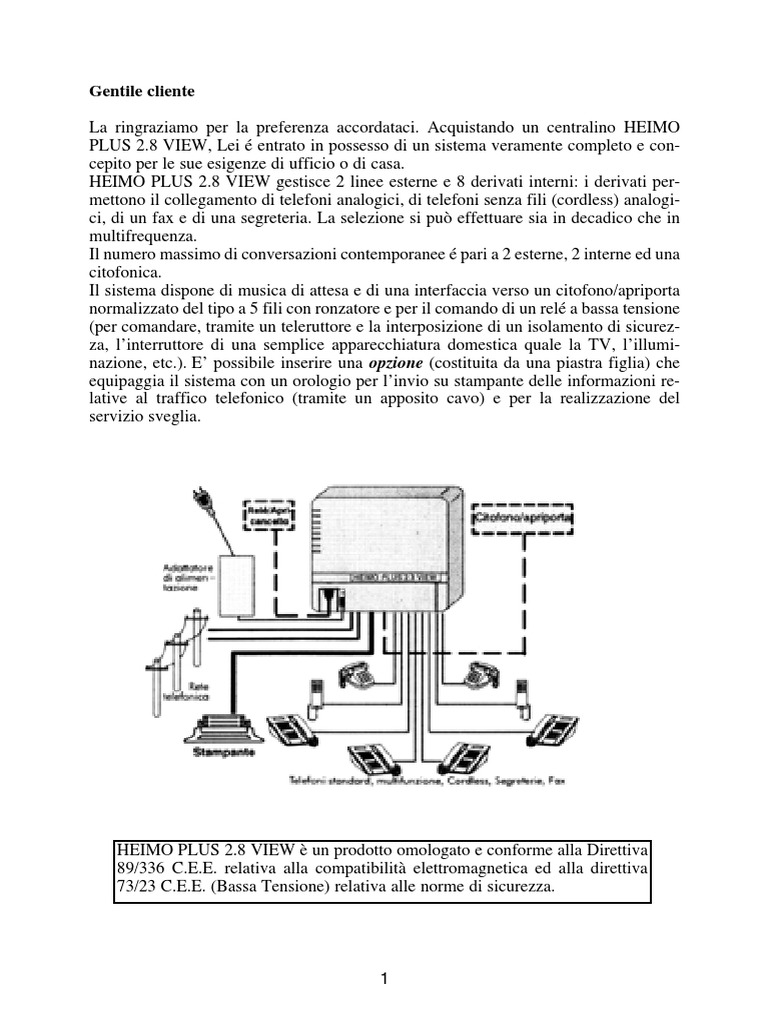 Heimo 2.8 Plus e View Anuale Utente | PDF