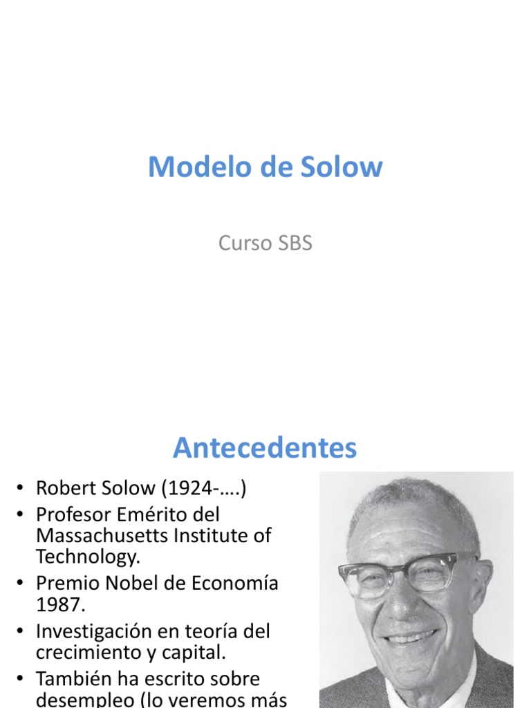 Modelo de Solow Introducción PDF | PDF
