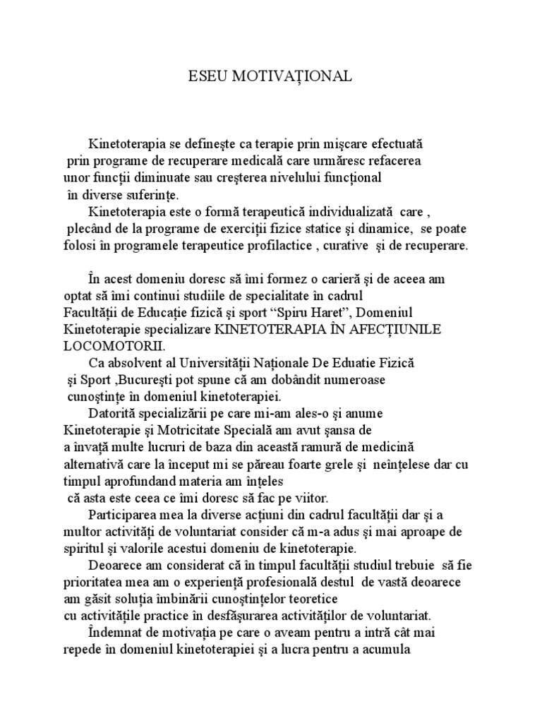 Eseu Motivational | PDF