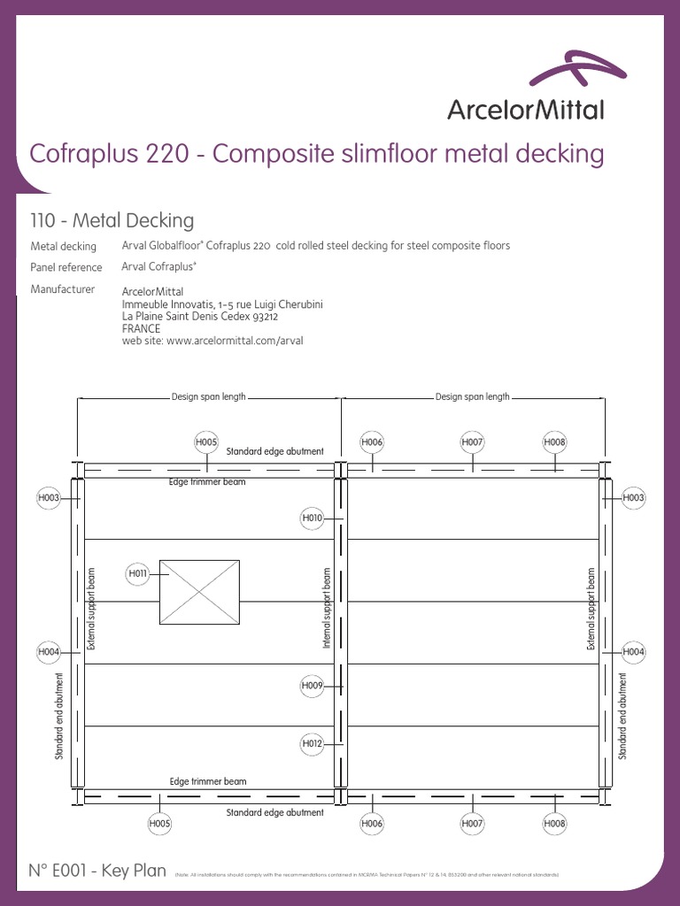Cofraplus 220 Metal Decking Overview | PDF