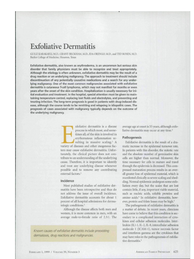 Exfoliative Dermatitis | PDF | Psoriasis | Cancer