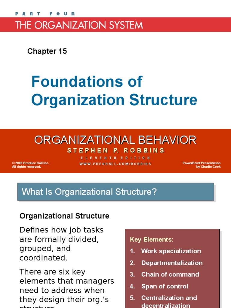 Chapter 15 Foundations of Organization Structure | PDF | Organizational ...