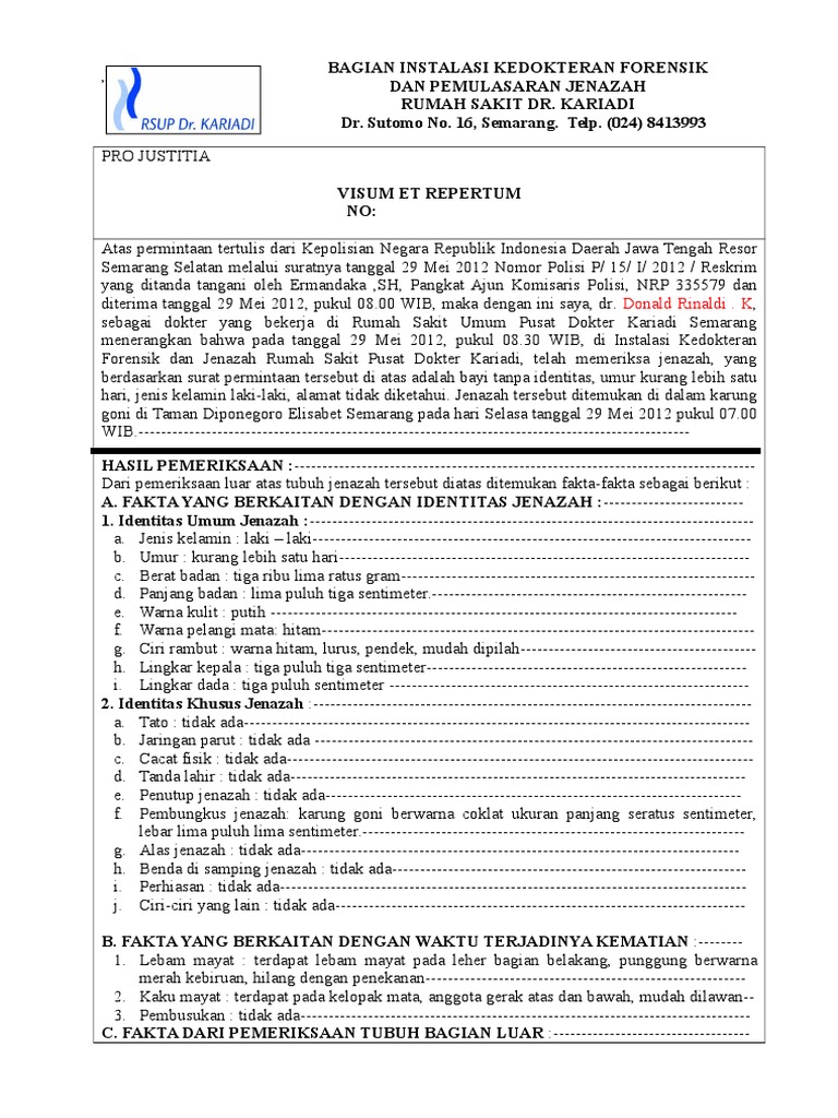 Contoh Ver Infanticide | PDF