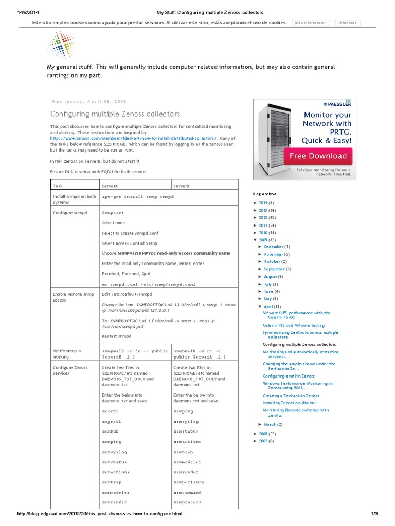 My Stuff - Configuring Multiple Zenoss Collectors | Download Free PDF | Server (Computing ...