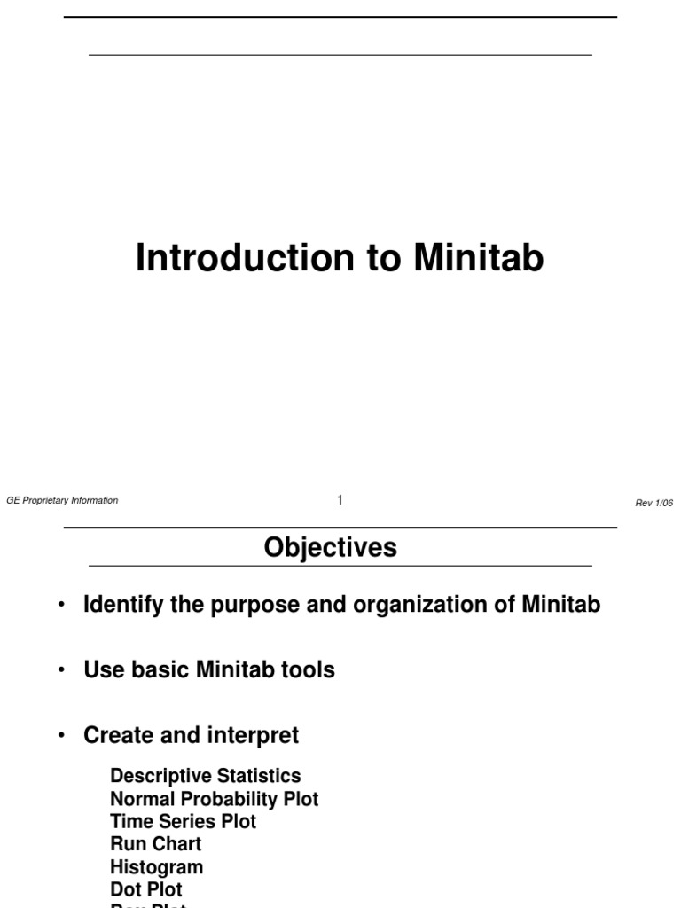 Minitab Intro PDF | PDF | Skewness | Standard Deviation