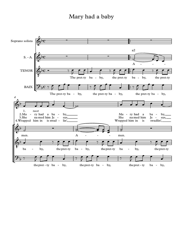 Maryhadababy: Soprano Solista | PDF