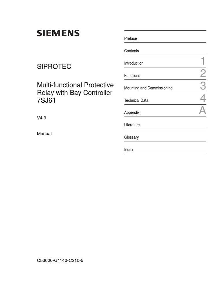 7SJ61 Manual A5 V044001 Us | PDF | Input/Output | Signal (Electrical ...