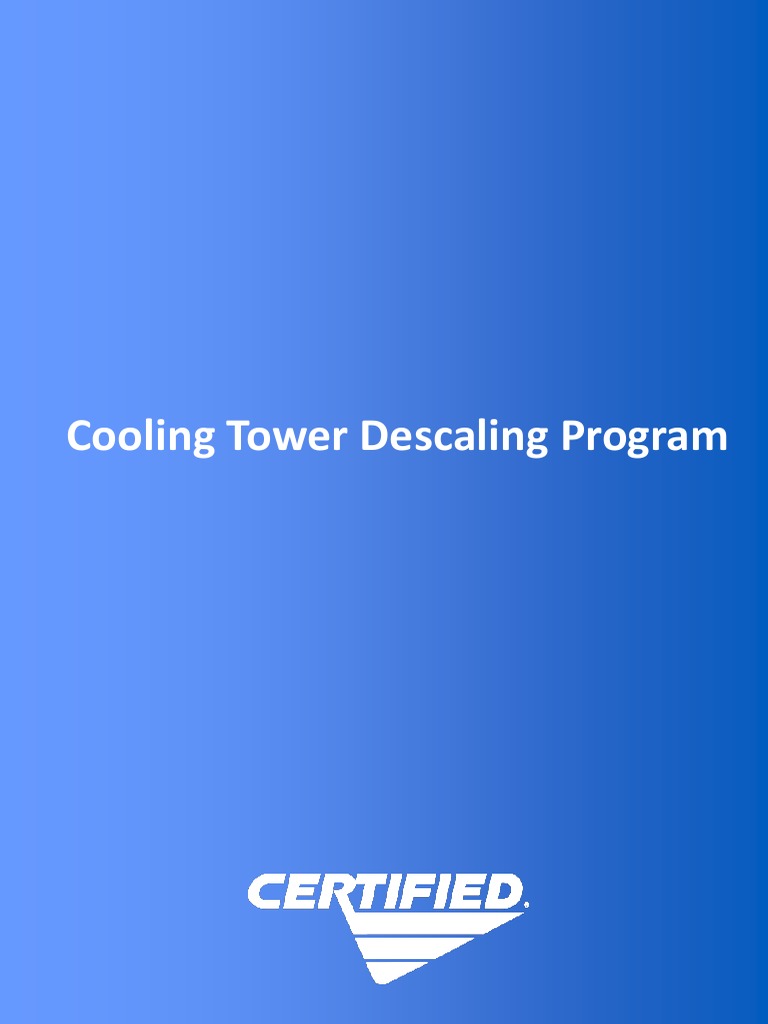 Cooling Tower Descaling Program | PDF | Heat Exchanger | Corrosion